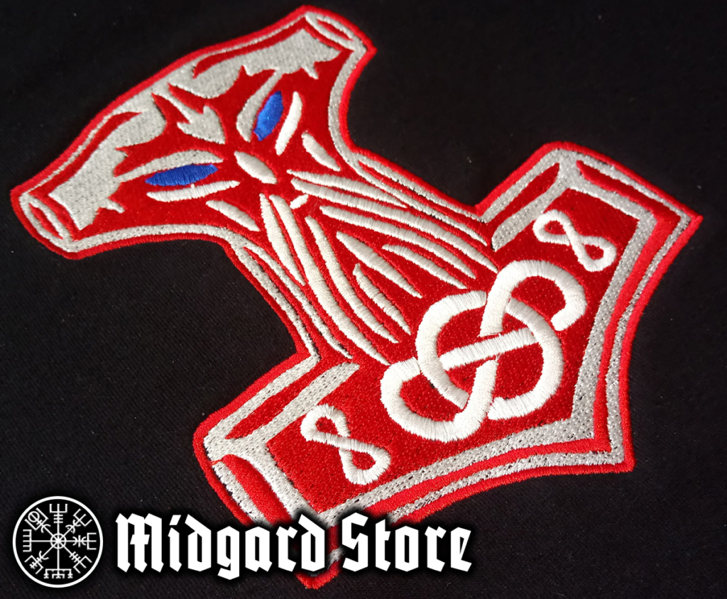Thor’s Hammer Embroidered T-Shirt – Valhalla Shop